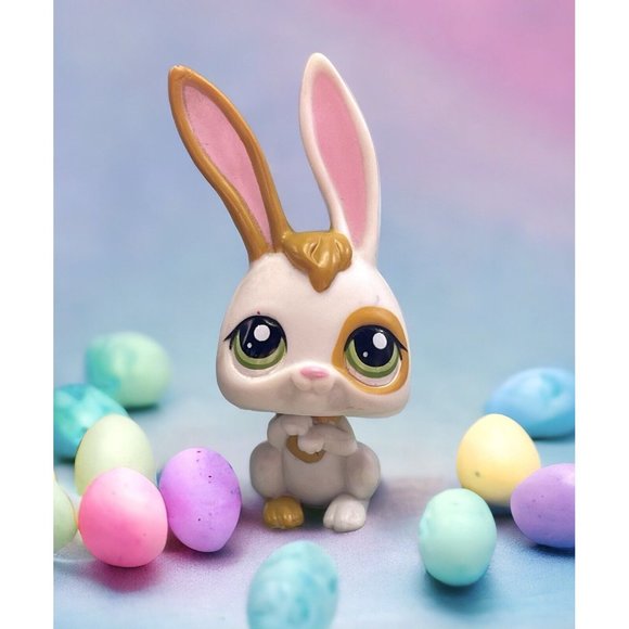 Hasbro | Toys | Lps Littlest Pet Shop 66 White Brown Bunny Rabbit Long ...